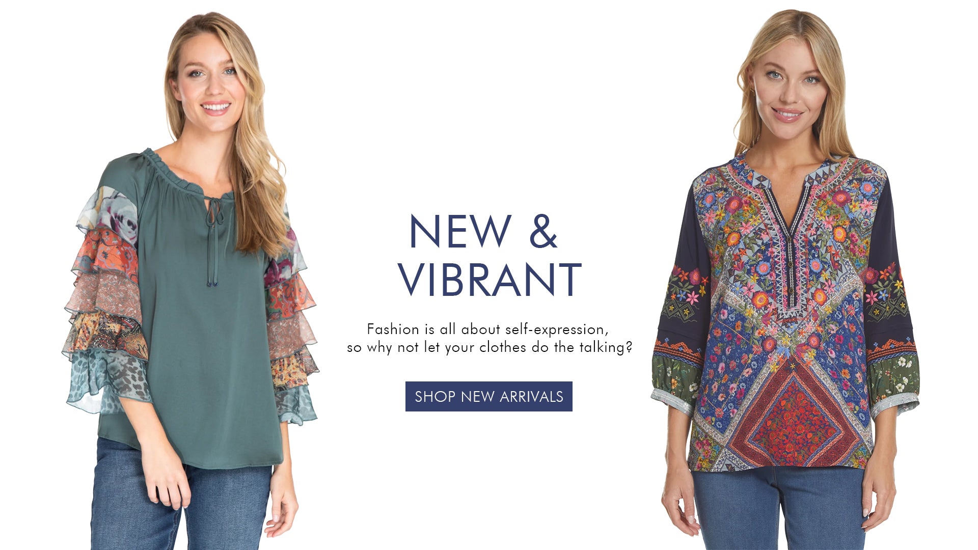 JOHN MARK. Collection of tops and bottoms bound in color stories ...